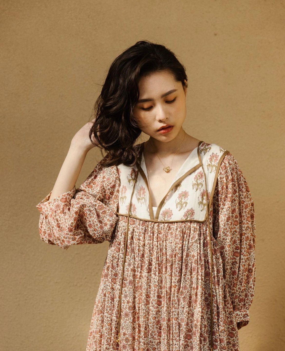 Hailey Midi~Peach – thejaipurart.com