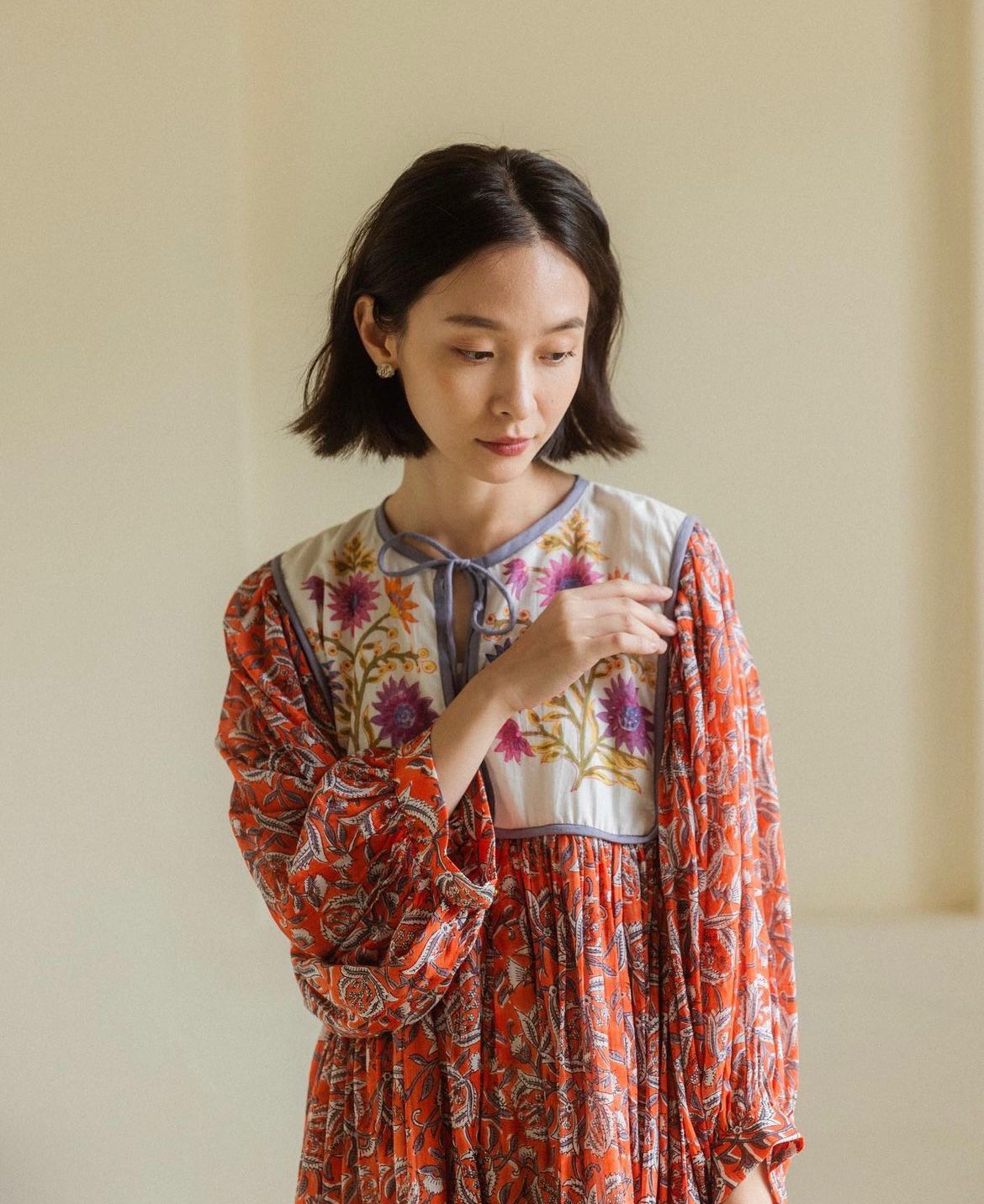 Hailey Midi~Peach – thejaipurart.com